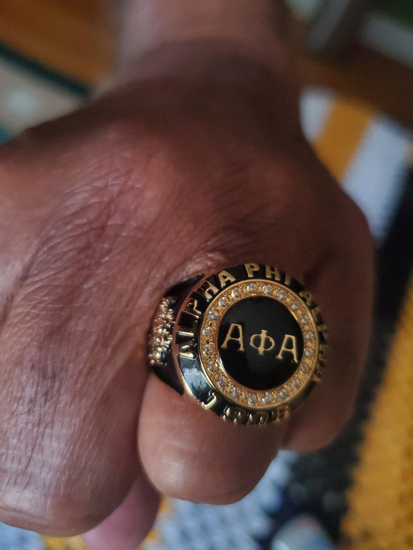 Alpha Phi Alpha Fraternity Ring (ΑΦΑ) - Classic Man Series, Dual Finis ...