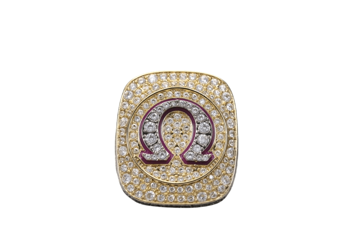 Official Omega Psi Phi Ring, Dual-Finish Series – fratrings