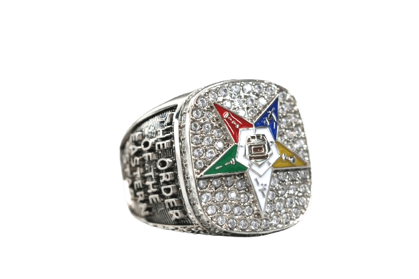 Order Of The Eastern Star Fraternity Ring (OES) - Shine Series, Silver ...