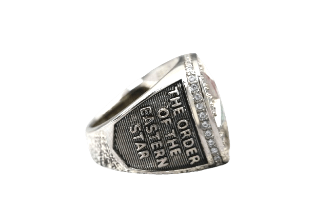 Official Order Of The Eastern Star Fraternity Ring (OES) - Silver ...