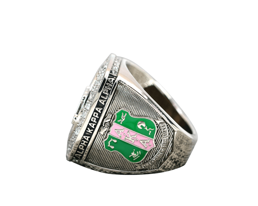 Alpha Kappa Alpha Sorority Ring (AKA) - Shine Series, Silver – fratrings
