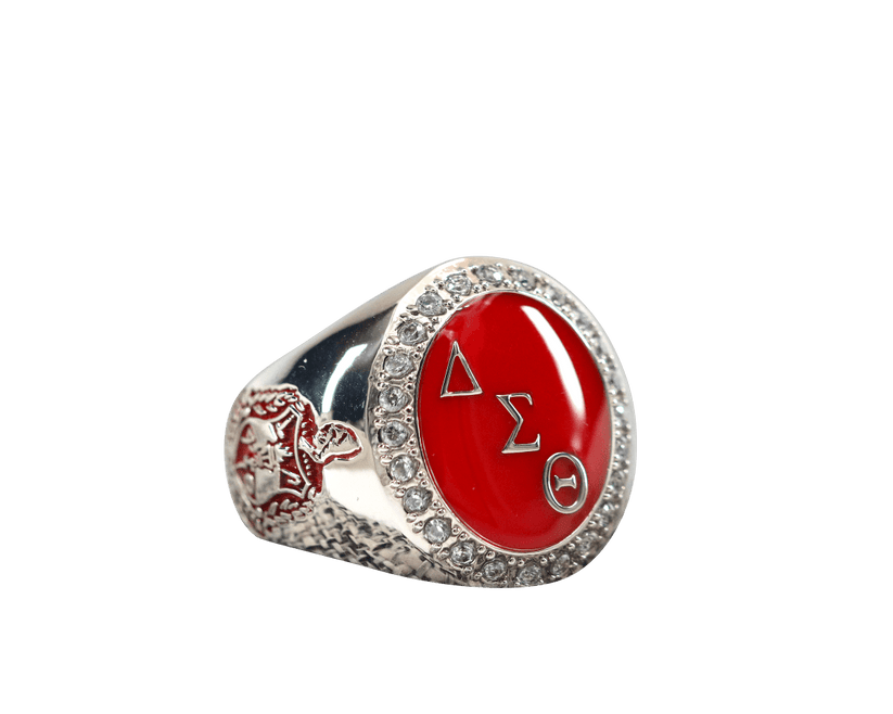 Delta Sigma Theta Sorority Ring (ΔΣΘ) - Flower Series, Silver – fratrings