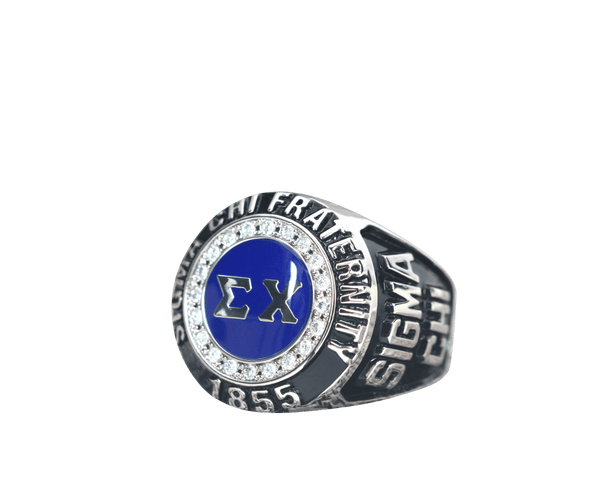 Sigma Chi Fraternity Ring (ΣΧ) - Classic Man Series, Silver – fratrings
