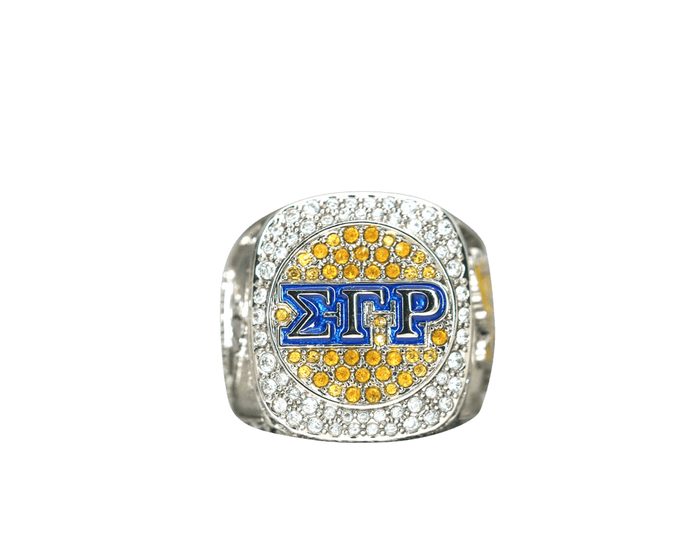 Sigma Gamma Rho Sorority Ring (ΣΓΡ) - Shine Series, Silver – fratrings