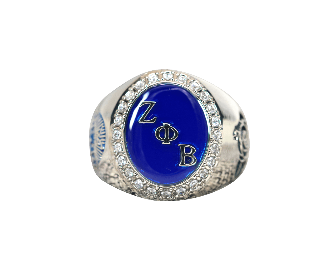 Zeta Phi Beta Sorority Ring (ΖΦΒ) - Flower Series, Silver – fratrings
